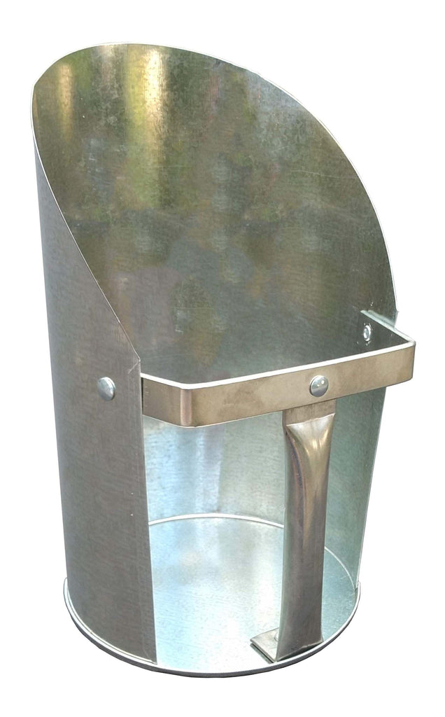 Wild Bird Feed Metal Scoop- Large Galvanized Steel – Twelve Mile Metals